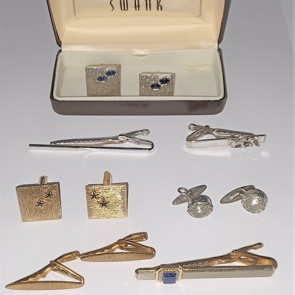 Swank and Unknown | Accessories | Vintage Lot Of Cufflinks And Tie ...
